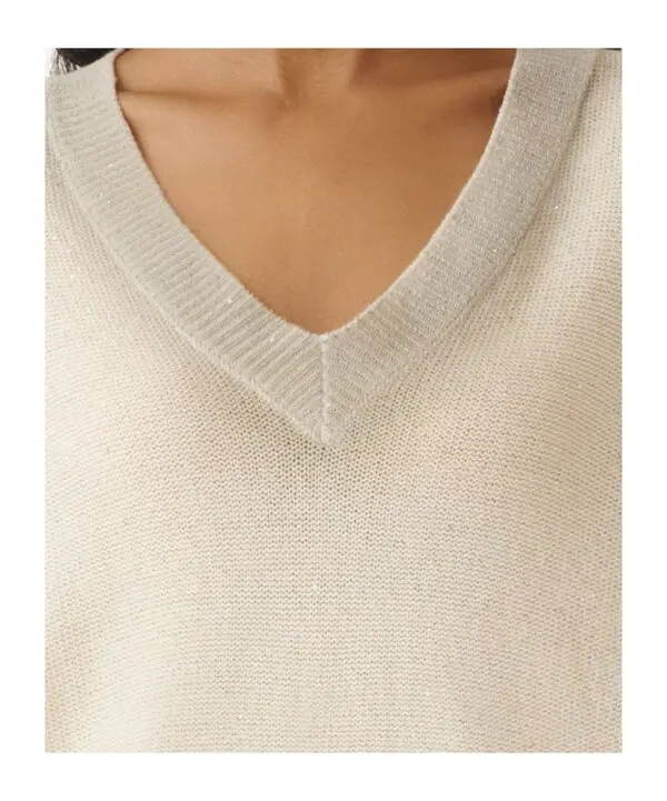 Fabiana Filippi Sequin Gradient V-neck Jumper