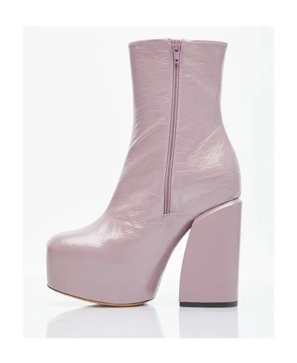 Dries Van Noten Platform Ankle Boots With Side Zip