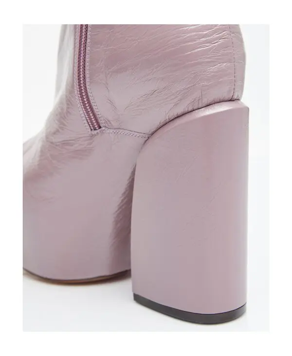 Dries Van Noten Platform Ankle Boots With Side Zip