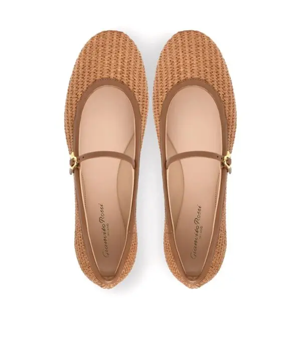 GIANVITO ROSSI Carla Ballerina Flats - Brown