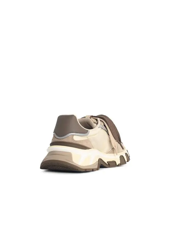 Dolce & Gabbana Airmaster Dg Logo Patch Sneakers - Nude