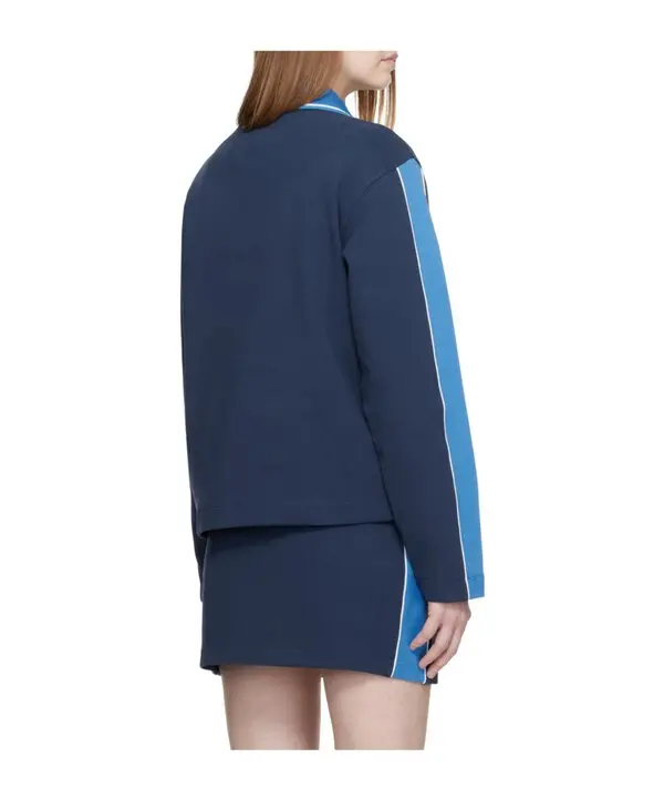Casablanca Long Sleeve Collared Sweatshirt - Navy