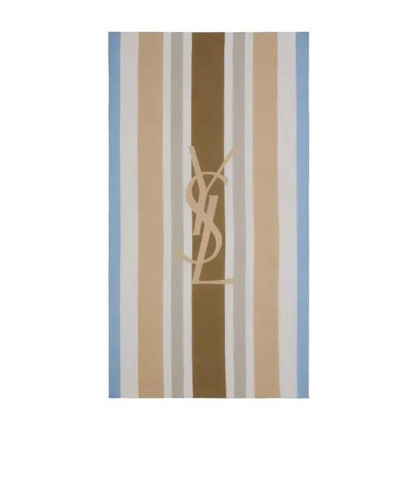 Saint Laurent Cassandre Striped Stole - Multi-color
