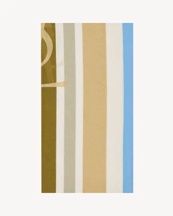 Saint Laurent Cassandre Striped Stole - Multi-color