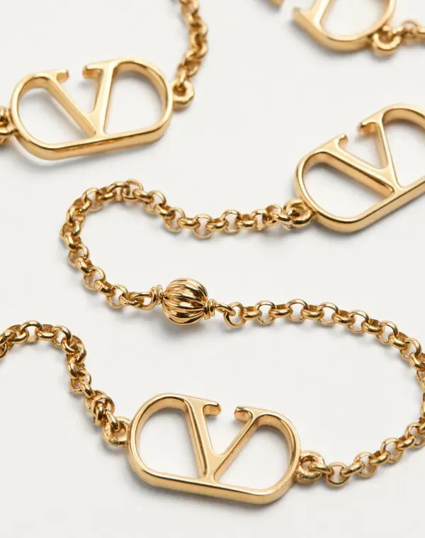 Valentino Garavani Vlogo Signature Chain-link Necklace - Golden