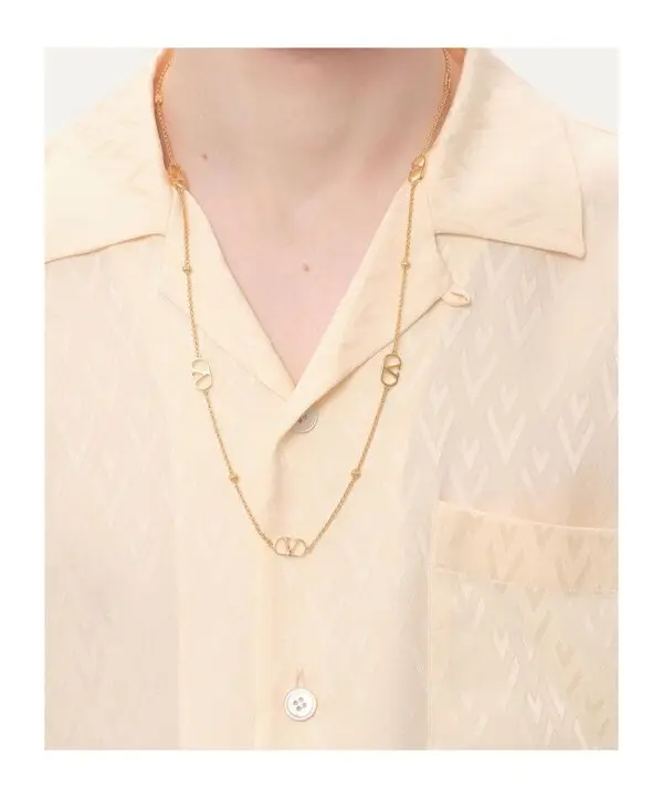 Valentino Garavani Vlogo Signature Chain-link Necklace - Golden