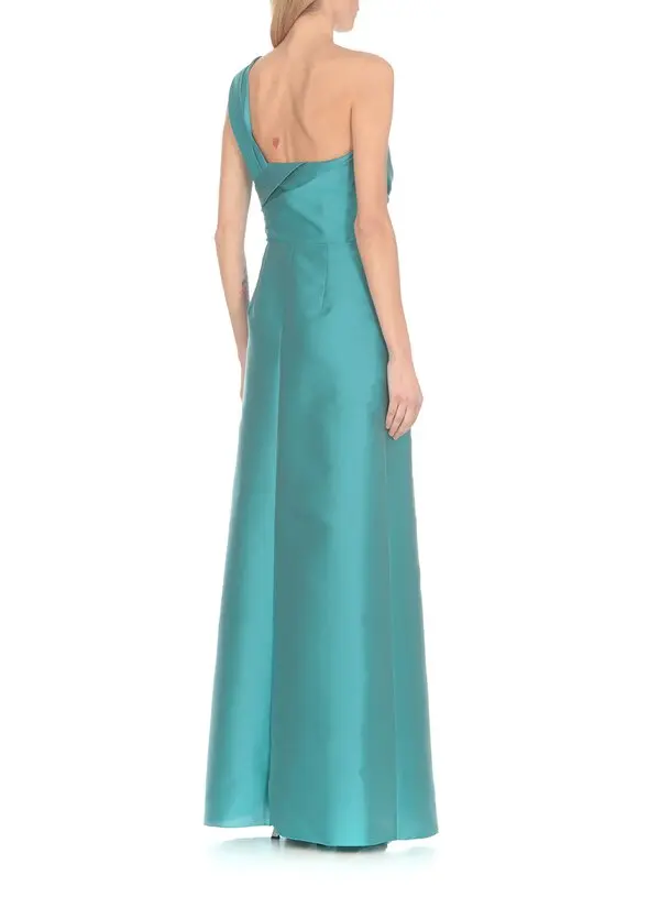 Alberta Ferretti Asymmetrical One Shoulder Gown