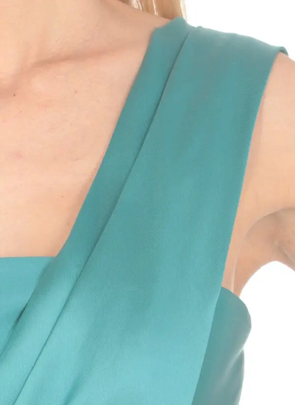 Alberta Ferretti Asymmetrical One Shoulder Gown