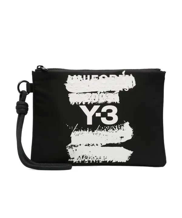 Y3 Graphic Printed Pouch - Black
