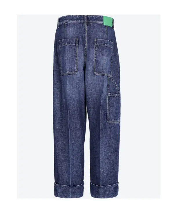 Bottega Veneta Logo Patch Wide-leg Jeans