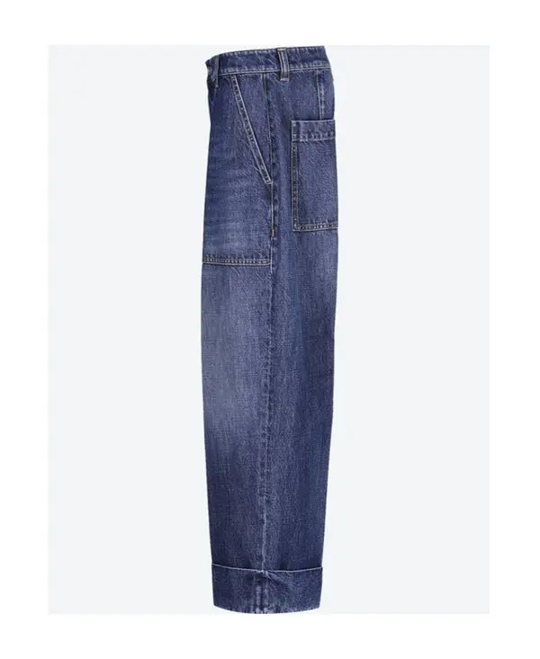 Bottega Veneta Logo Patch Wide-leg Jeans