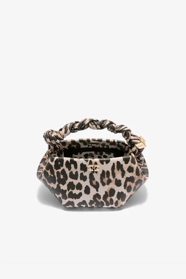 GANNI Leopard Grained Mini Bag - Black
