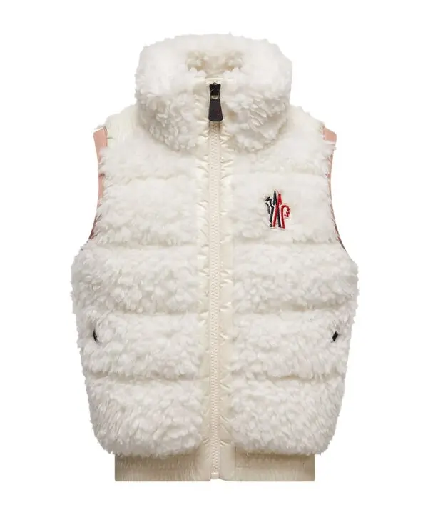 Moncler Padded Teddy Vest - White