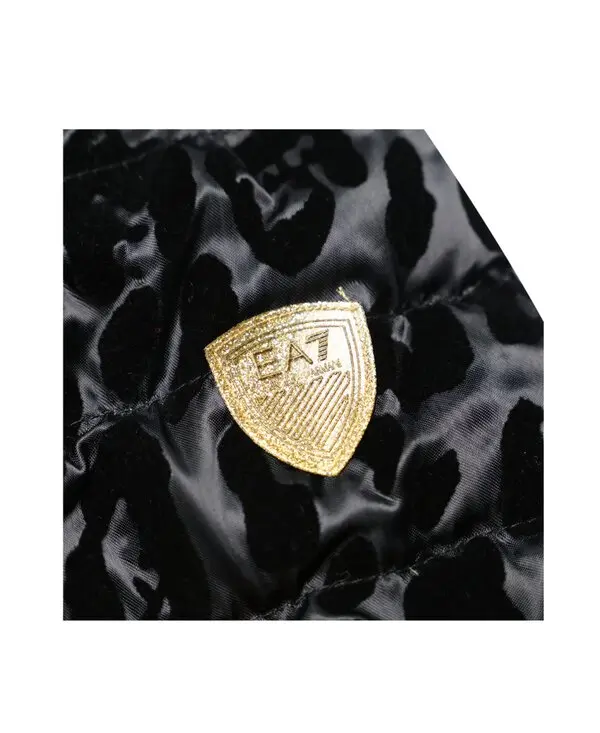 Emporio Armani Hooded Cotton-padded Jacket With Leopard Print