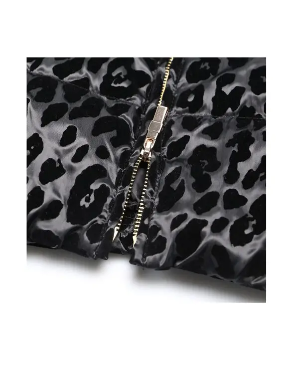 Emporio Armani Hooded Cotton-padded Jacket With Leopard Print