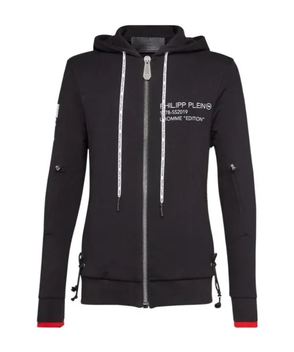 Philipp Plein Logo Zip-up Hoodie