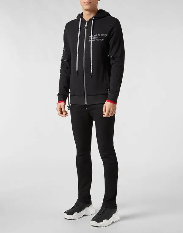 Philipp Plein Logo Zip-up Hoodie
