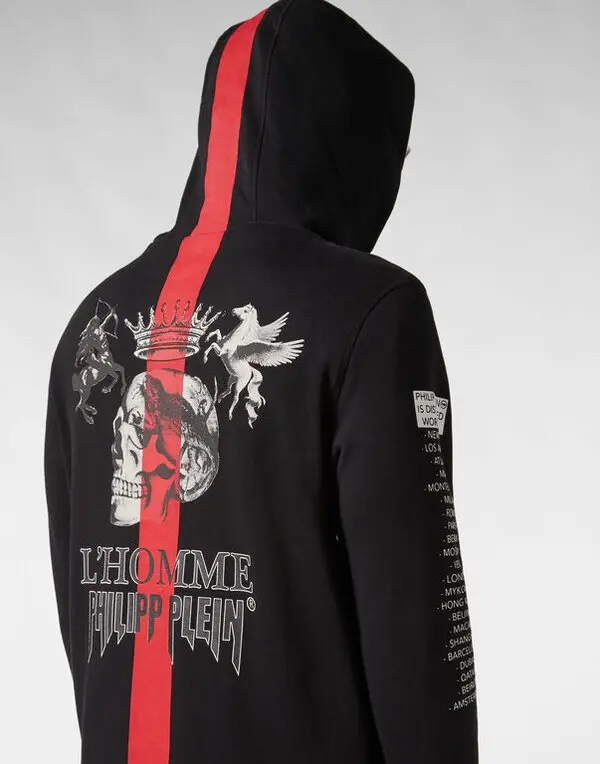 Philipp Plein Logo Zip-up Hoodie