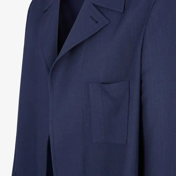 Fendi Pocket Detailed Long Sleeved Jacket - Blue