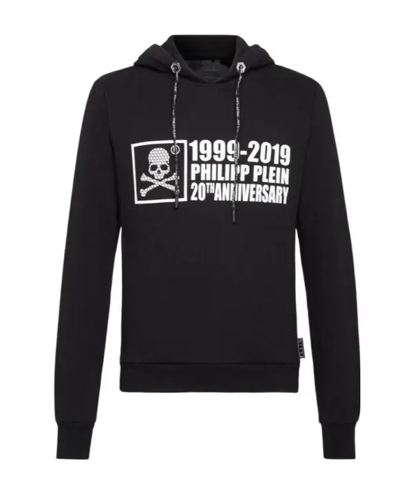Philipp Plein Logo Detail Hooded Hoodie