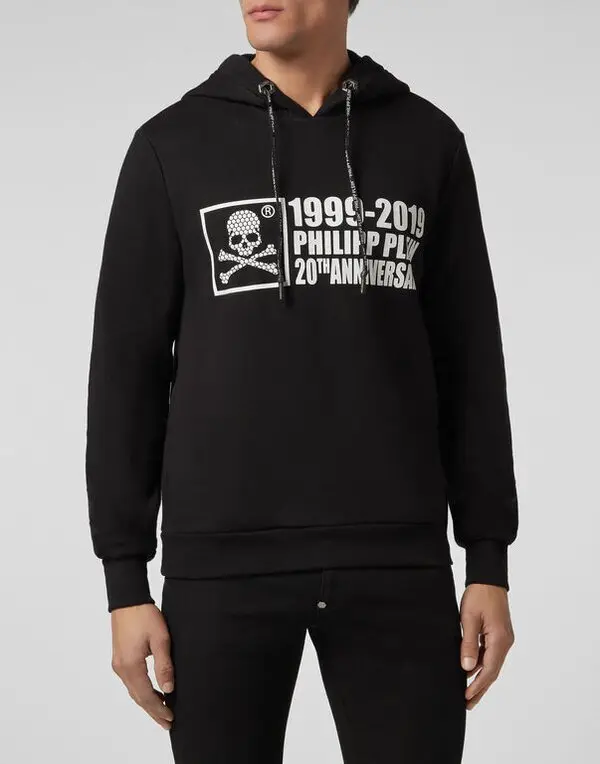 Philipp Plein Logo Detail Hooded Hoodie