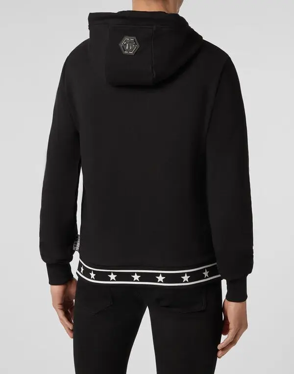 Philipp Plein Logo Detail Hooded Hoodie