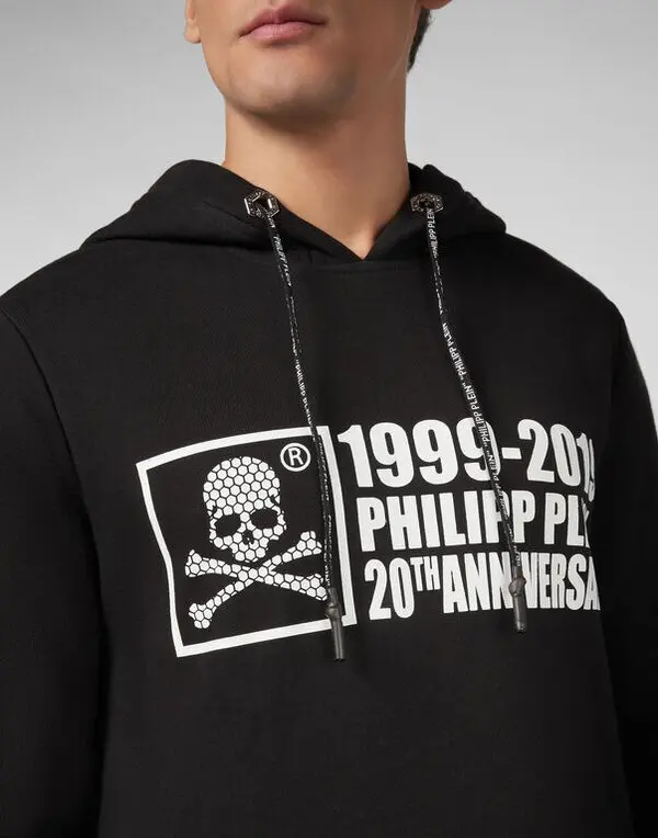 Philipp Plein Logo Detail Hooded Hoodie