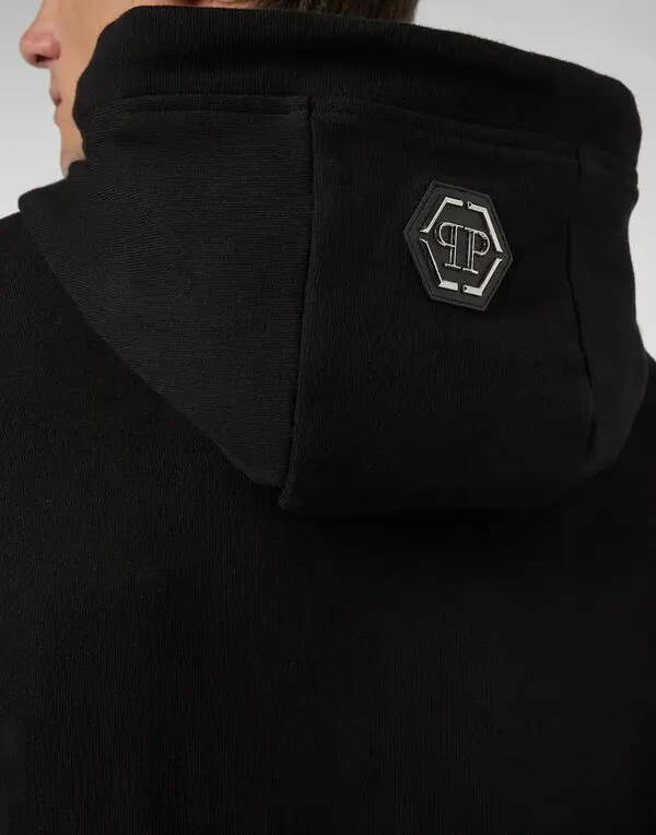 Philipp Plein Logo Detail Hooded Hoodie
