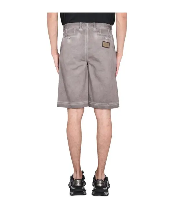 Dolce & Gabbana Logo Plaque Bermuda Shorts