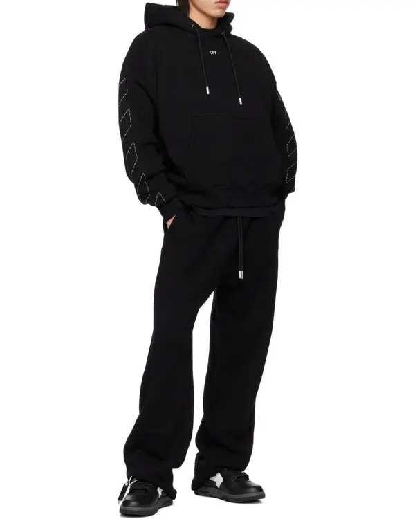 Off-White Logo Embellished Drawstring Hoodie