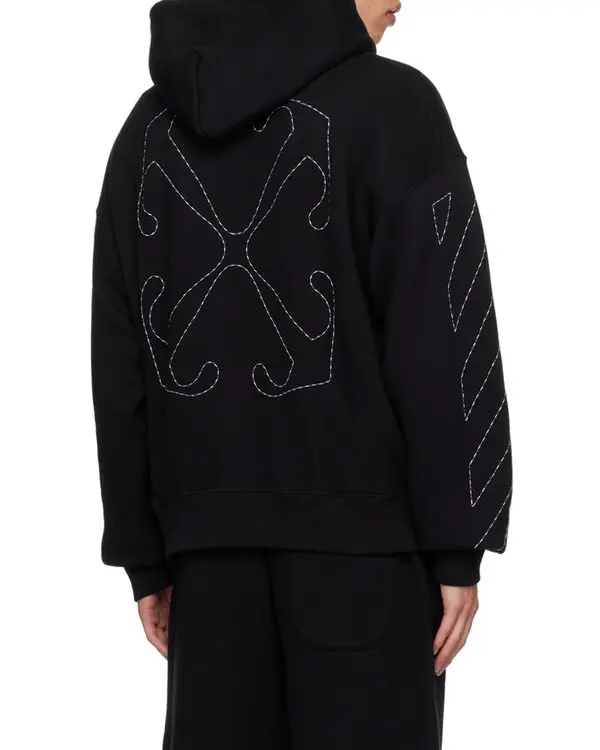 Off-White Logo Embellished Drawstring Hoodie