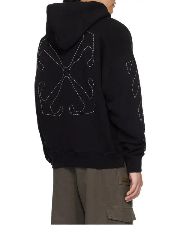 Off-White Logo Embellished Drawstring Hoodie