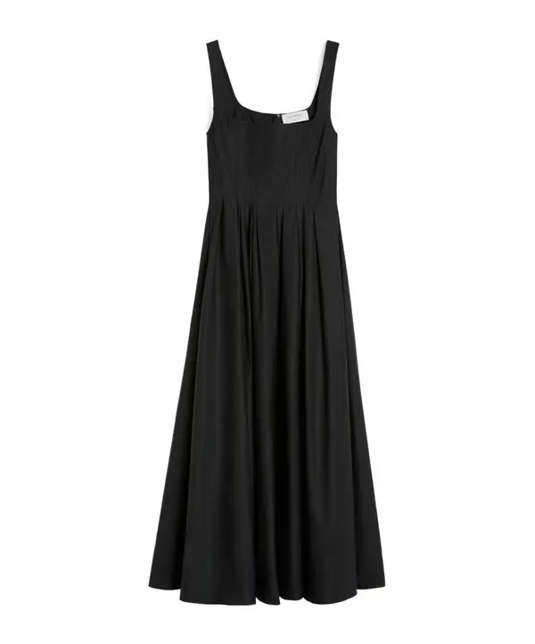 Sportmax Square Neck Sleeveless Midi Dress - Black