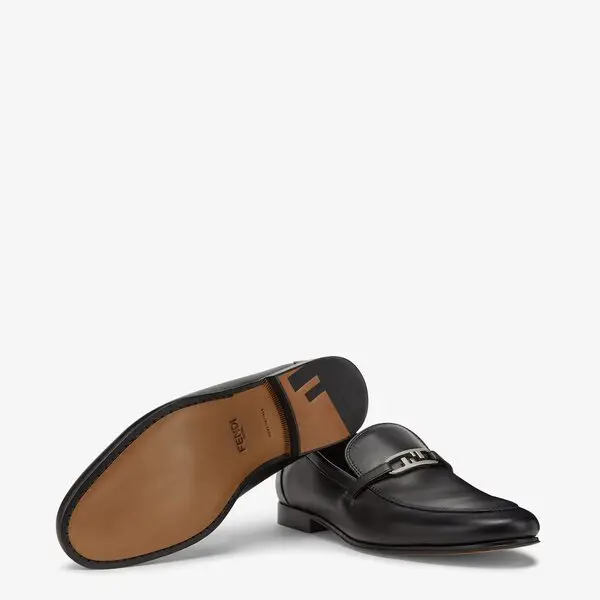 Fendi O'lock Slip-on Loafers - Black