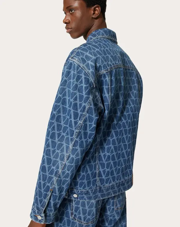 Valentino Garavani Toile Iconographe-print Denim Jacket - Blue