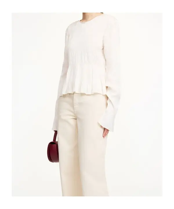 BY MALENE BIRGER Ovase Low Back Blouse - Cream