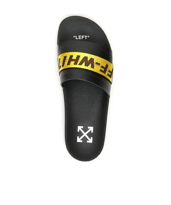 Off-White Industrial Logo Slides - Black