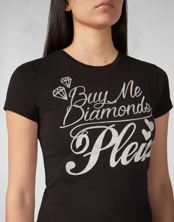 Philipp Plein Buy Me Diamonds" Logo T-shirt