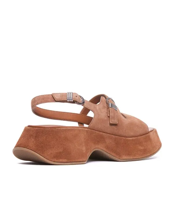 VIC MATIE Elevated Platform Sandals - Brown