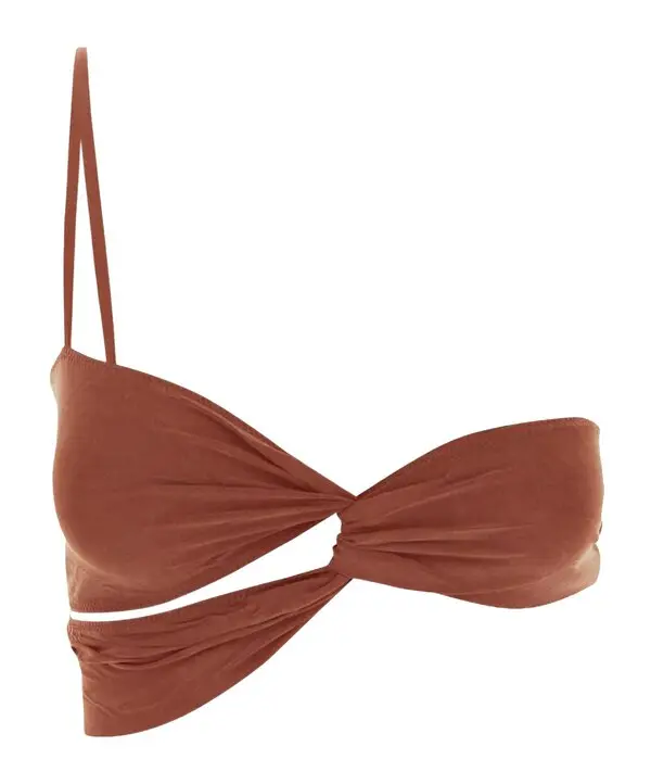 Jacquemus One-shoulder Tank Top With Knotted Detail