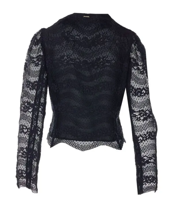 TWINSET Lace Sheer Long-sleeve Top
