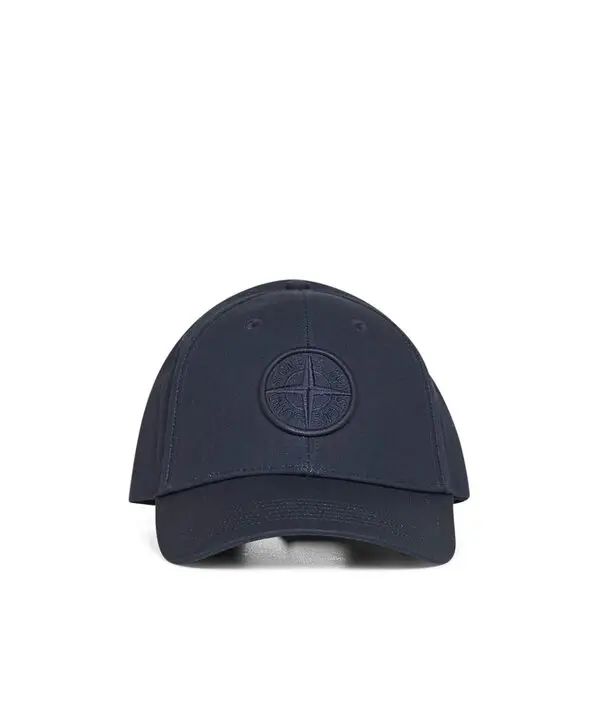 Stone Island Logo Baseball Cap - Black