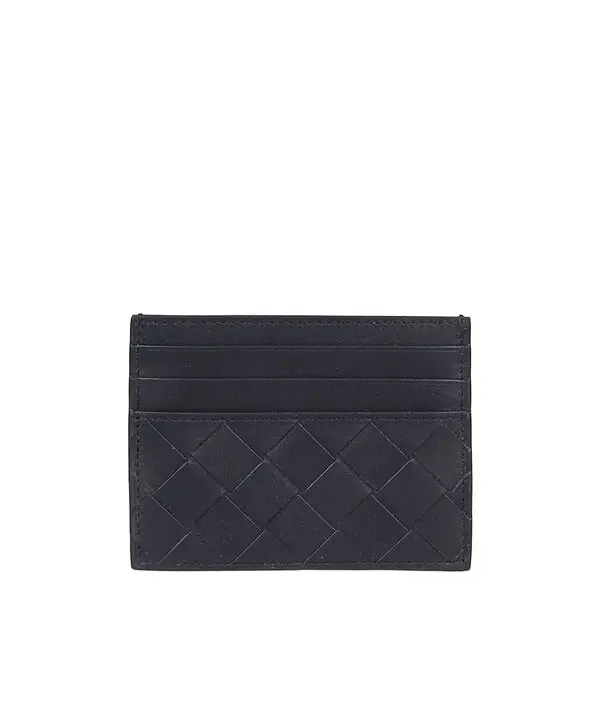 Bottega Veneta Woven Card Holder - Blue