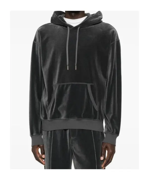 TOM FORD Velour Hoodie - Black