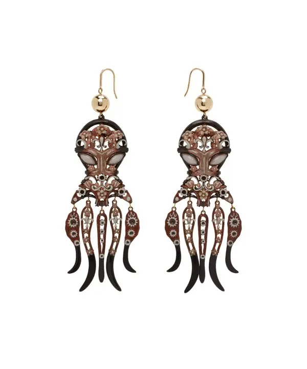 Tory Burch Octopus Drop Earrings - Yellow