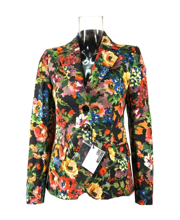 Moschino Single-breasted Blazer With Floral Print