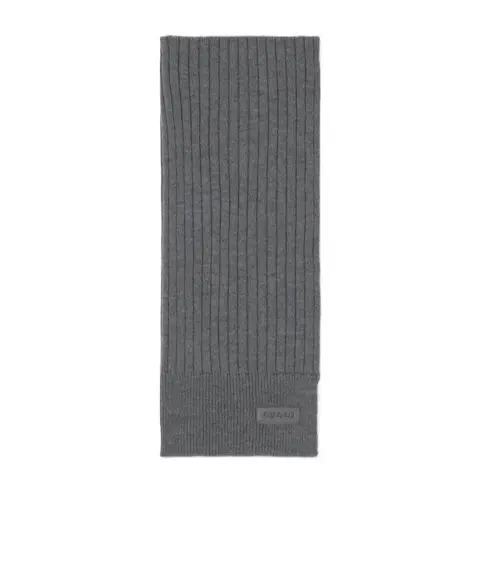Gucci Knit Wool Scarf With Logo - Grey