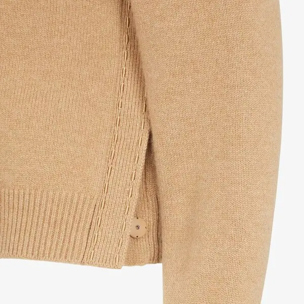 Fendi Turtleneck Long-sleeved Knitted Jumper - Light Brown