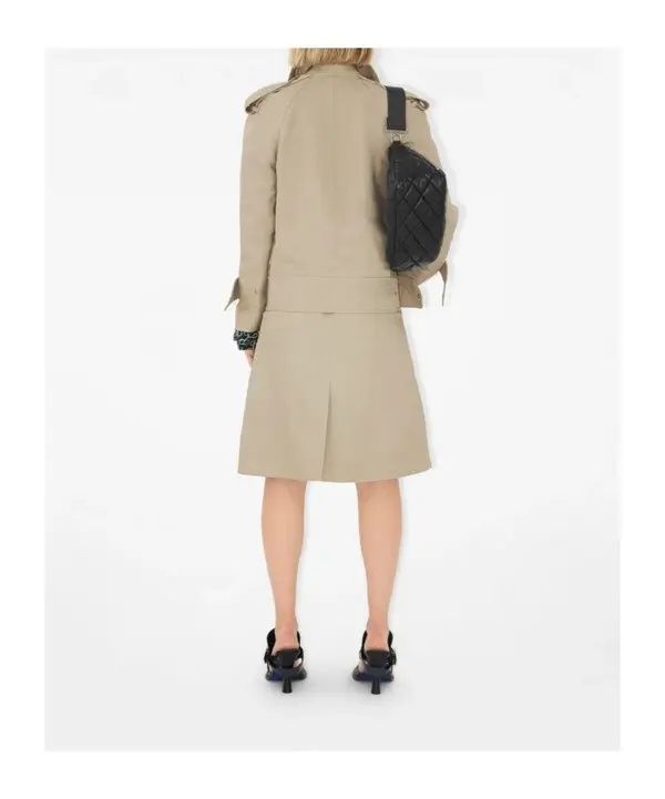 Burberry Double-breasted Trench Jacket - Nude