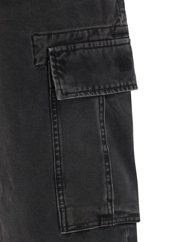 Givenchy 4g Embroidered Straight-leg Cargo Pants